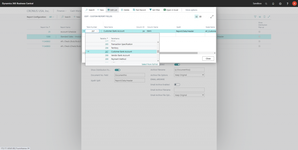 Products/Add fields to report – Quadira