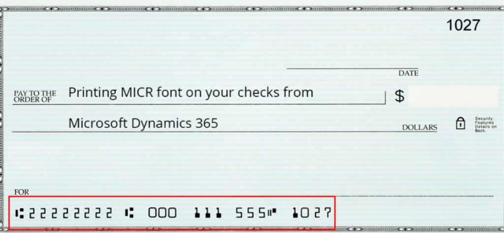 Solutions/Check printing with MICR font - Quadira